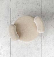 China Fabric Leisure Chair White Fabric Soft Comfortable Imitation Wool Leisure Chair for sale