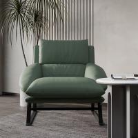 China Hotel Ergonomic Upholstered Lounge Chair Modern Minimalist Green for sale