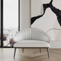 China 75cm Leisure Leather Lounge Chair Hotel Furniture Wooden Lounge Chair for sale