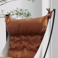 China Leisure Ergonomic Brown Leather Lounge Chair Modern Leisure Chair for sale
