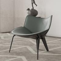 China Fashionable Living Room Leather Moon Chair Italy Luxury Designer for sale