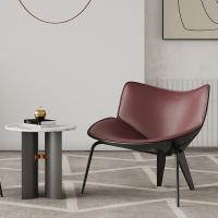 China Fashionable Living Room Leather Moon Chair Italy Luxury Designer for sale