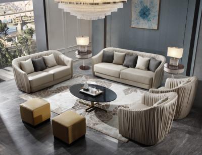 China ODM 3 Seats Leather Living Room Sofas Modern Filling With Down Feather for sale