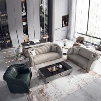 China Curved Armrests Multi Functional Modern Italian Leather Sofa Set 108*94cm for sale