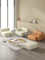 China Living Room OEM Leather Sectional Sofa Set 60*75cm Multi Color for sale