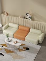 China Living Room OEM Leather Sectional Sofa Set 60*75cm Multi Color for sale