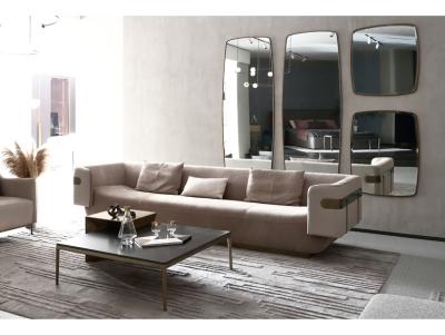 China 74cm High Leather Living Room Sofas Modern Minimalist Design for sale