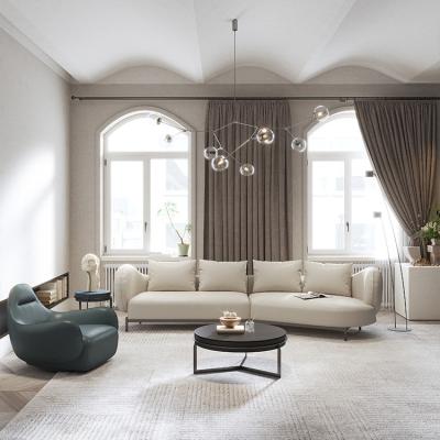 China ODM L Shaped Modular Sofa 4 Seater White Sofa For Living Room for sale