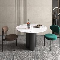 China Rock Plate Contemporary Marble Dining Table Round Dining Table Chair for sale
