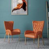 China Diamond Tufting Upholstered Dining Armchair Nordic Luxury for sale