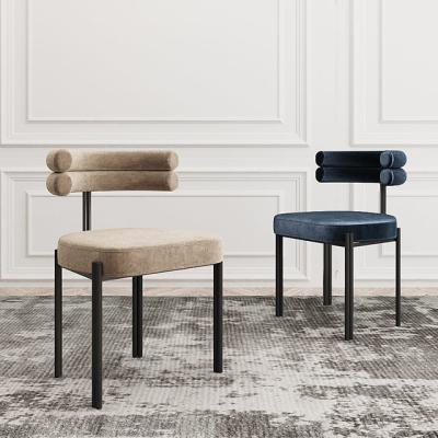 China Half Arch Back Modern Minimalist Dining Chairs Nailhead Accents 50*48cm for sale