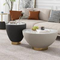 China 42cm High Marble Topped Pedestal Coffee Table for sale