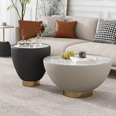 China 42cm High Marble Topped Pedestal Coffee Table for sale