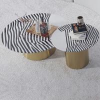 China OEM Marble Topped Pedestal Coffee Table for sale