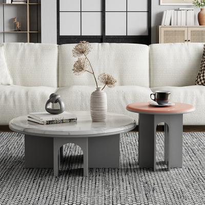 China Rock Plate Marble Slab Coffee Table for sale