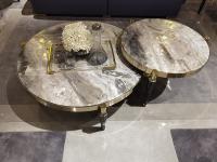 China Low Height Round Rock Coffee Table Combination Modern Minimalist Style for sale