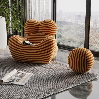 China Fabric Leisure Chair Leisure Modern Living Room Furniture Stripe Leisure Chair for sale