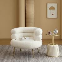 China Fabric Leisure Chair Modern Ins Designer Single White Sofa Chair for sale