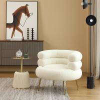 China Fabric Leisure Chair Modern Ins Designer Single White Sofa Chair for sale