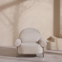 China Light Luxury Ergonomic Nordic Single Leisure Chair Yellow Cloth 89*80cm for sale
