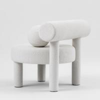 China Fabric Leisure Chair White Flannelette Children'S Chair Simple Leisure Chair for sale
