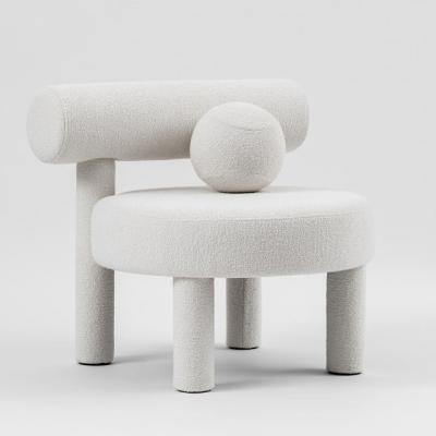 China Fabric Leisure Chair White Flannelette Children'S Chair Simple Leisure Chair for sale