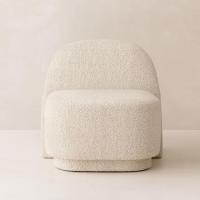 China Fabric Leisure Chair White Fabric Leisure Chair With Backrest for sale