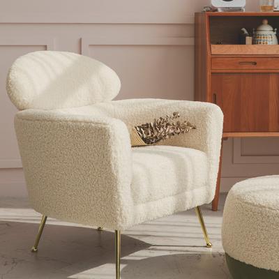 China Adjustable Head Restraint Fabric Leisure Chair Sponge Filler Velvet Single Sofa Chair for sale