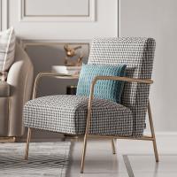 China ODM Reclining Fabric Sofa Chair Nordic Luxury Thousand Bird Lattice for sale