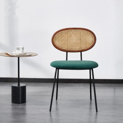 China 51*43cm Minimalist Dining Chair Ergonomic With Cane Backrest for sale
