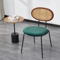 China 51*43cm Minimalist Dining Chair Ergonomic With Cane Backrest for sale