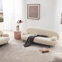 China Italian Minimalist Modern Fabric Sofa Set Curved Armrests Leisure Single Sofa Set for sale