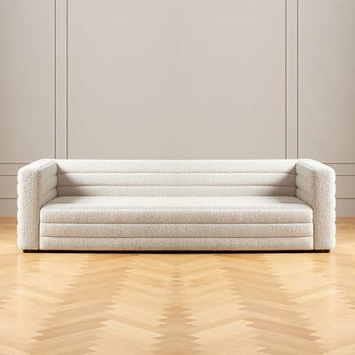 China White Modern Fabric Sofa Set Segmented Splicing Comfortable Couch Set for sale