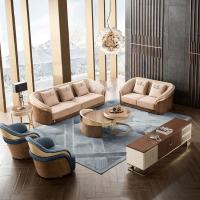 China Curved Armrests Leather Living Room Sofas Recliner Living Room Sofa Set for sale
