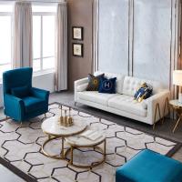 China Birch Legs Leather Living Room Sofas PU Italian Design Sofa Sets for sale