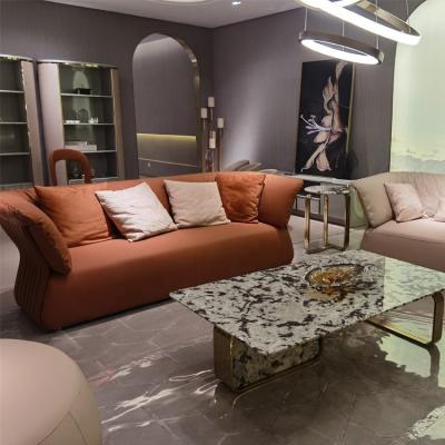 China Polyester Fabric Leather Living Room Sofas Multi Functional Three Person Leather Sofa for sale