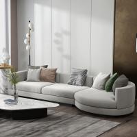 China 320*130cm Diamond Tufted Modern Fabric Sofa Set 100 Percent Polyester Fabric for sale