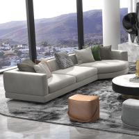 China 320*130cm Diamond Tufted Modern Fabric Sofa Set 100 Percent Polyester Fabric for sale