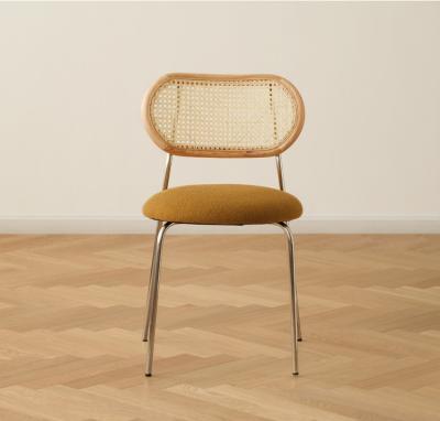 China Household Rattan Backrest Cloth Dining Chair 49*46*75cm for sale