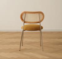 China Household Rattan Backrest Cloth Dining Chair 49*46*75cm for sale