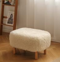 China Plush Fabric Cashmere White Wool Chair Minimalist Modern Ins Style for sale