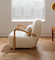 China 870*660mm Teddy Lounge Fabric Leisure Chair 36cm Scientific Sitting Height for sale