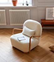 China 870*660mm Teddy Lounge Fabric Leisure Chair 36cm Scientific Sitting Height for sale