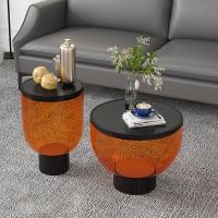 China Round Tempered Glass Top Coffee Table OEM Bowl Coffee Table for sale