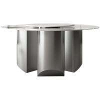 China Stainless Steel Rock Board Dining Table 75cm High Rotate for sale