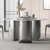 China Stainless Steel Rock Board Dining Table 75cm High Rotate for sale