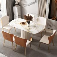 China Bedroom Rock Board Dining Table Retractable Rotation for sale
