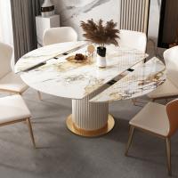 China Bedroom Rock Board Dining Table Retractable Rotation for sale