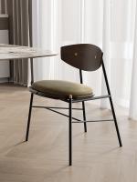 China Fireproof Ultra Modern Dining Chairs Wooden Back In Family Living Room for sale