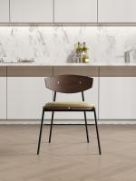 China Fireproof Ultra Modern Dining Chairs Wooden Back In Family Living Room for sale